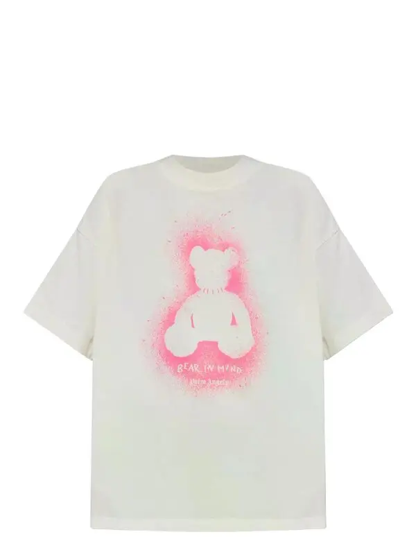 Palm Angels Bear Spray-paint T-shirt - 0368|off White Fuchsia